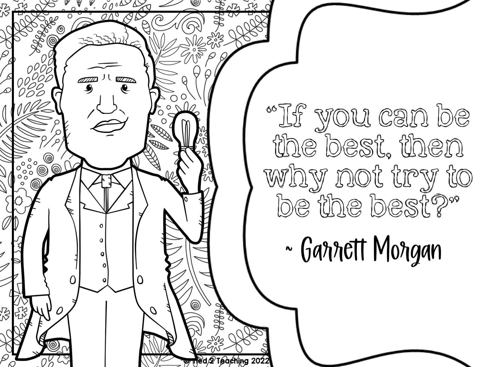 Black History Coloring Posters, Adult Coloring Pages for Black History ...