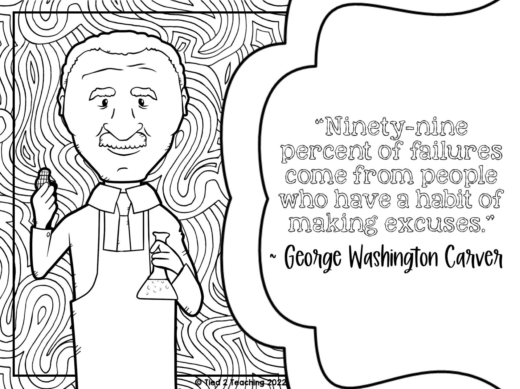 Black History Coloring Posters, Adult Coloring Pages for Black History ...