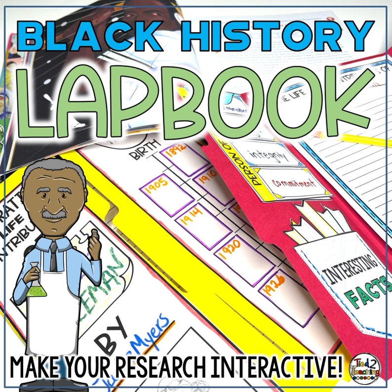 Black History Month Lapbook Project, Black History Biography Activities ...