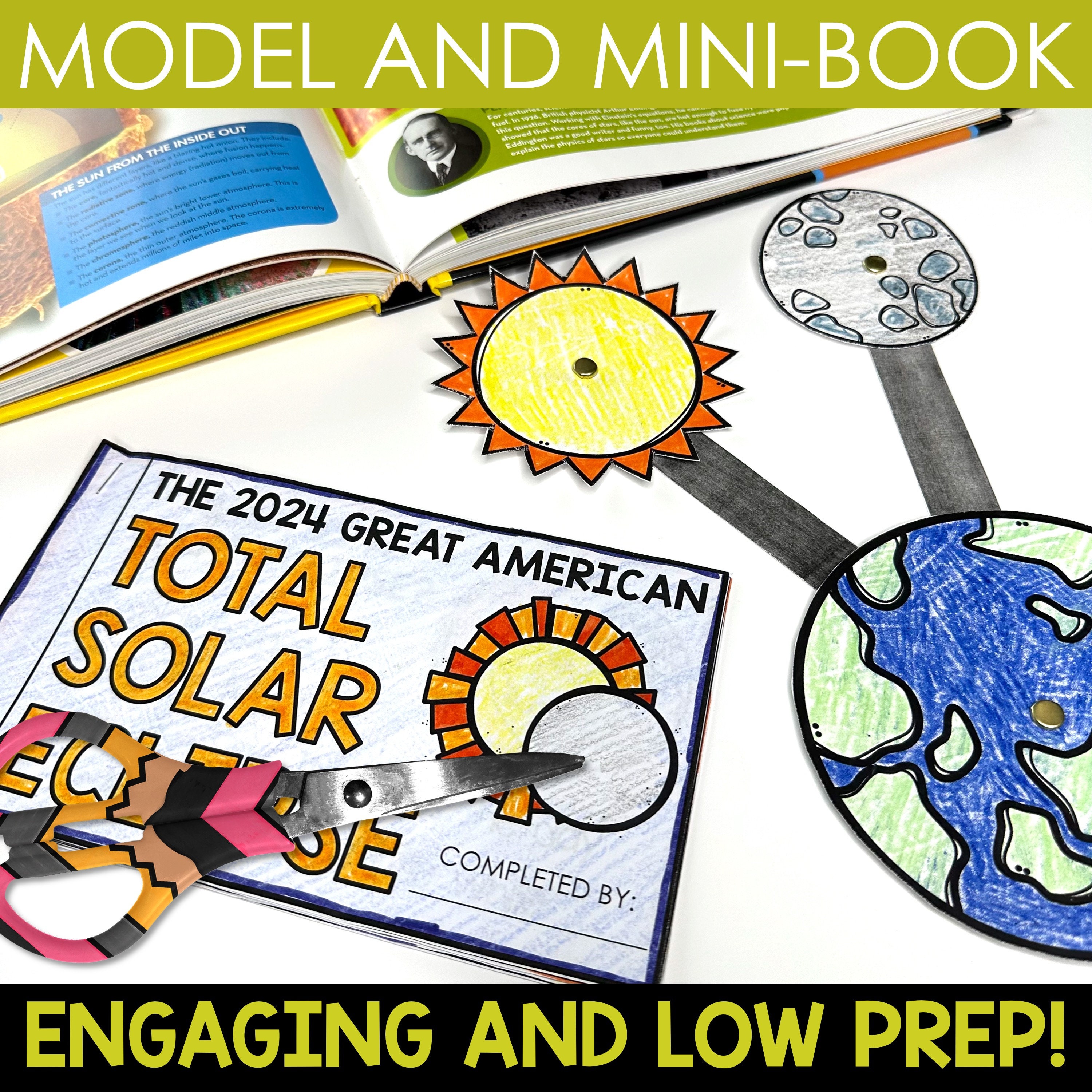 Solar Eclipse 2024 Crafts, Worksheets, Activities, Reading Passages and ...