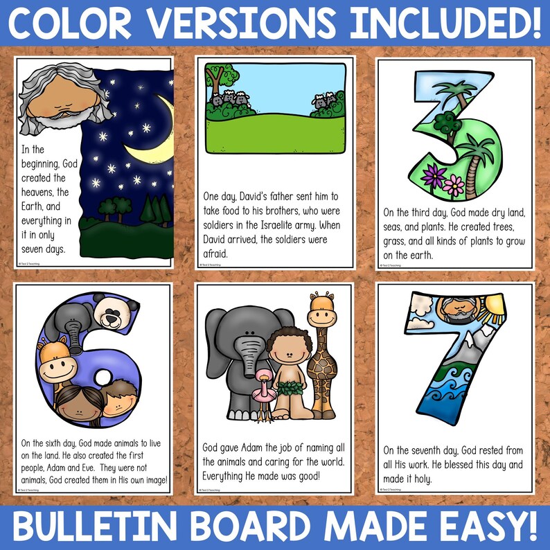 7 Days of Creation Bible Story Activity | Coloring Pages | Homeschool ...