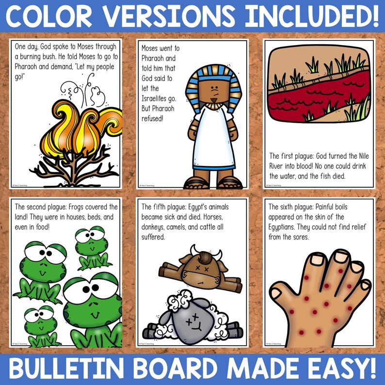 Moses & 10 Plagues of Egypt Bible Story Activity | Coloring Pages ...