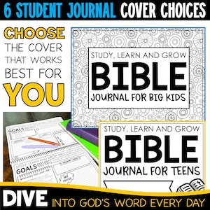 Bible Journal for Big Kids and Teens, Doodle Bible Journal, Homeschool ...