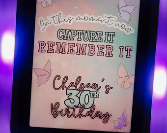 Karaoke Neon Photo Booth Template, Salsa Photo Booth Template, Overlay ...