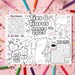 Donuts With Grownups Coloring Page Placemat, Activity Sheet, Parent's ...