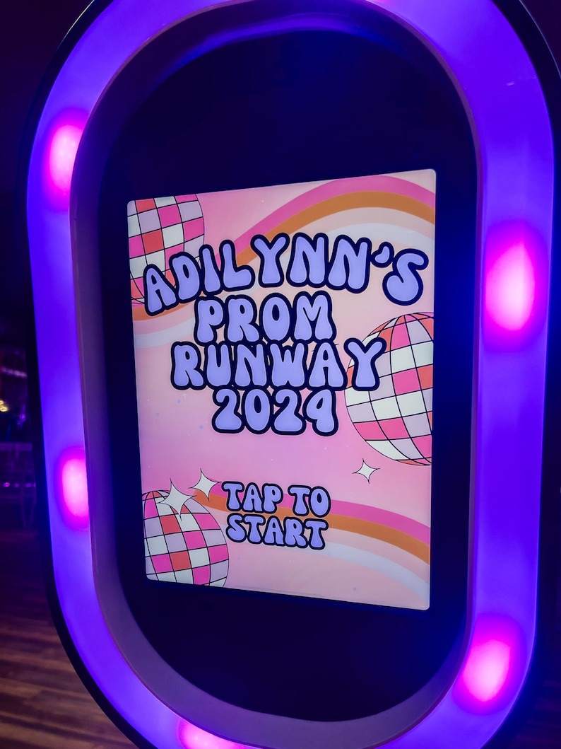 CUSTOM Photo Booth Tap to Start Screen, Salsa Photo Booth Template ...