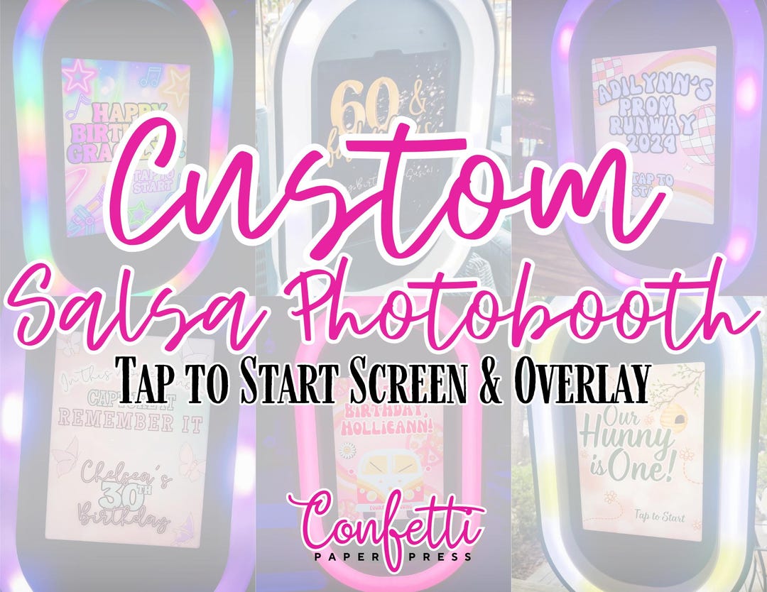 CUSTOM Photo Booth Template, Salsa Photo Booth Template, Overlay, Tap ...