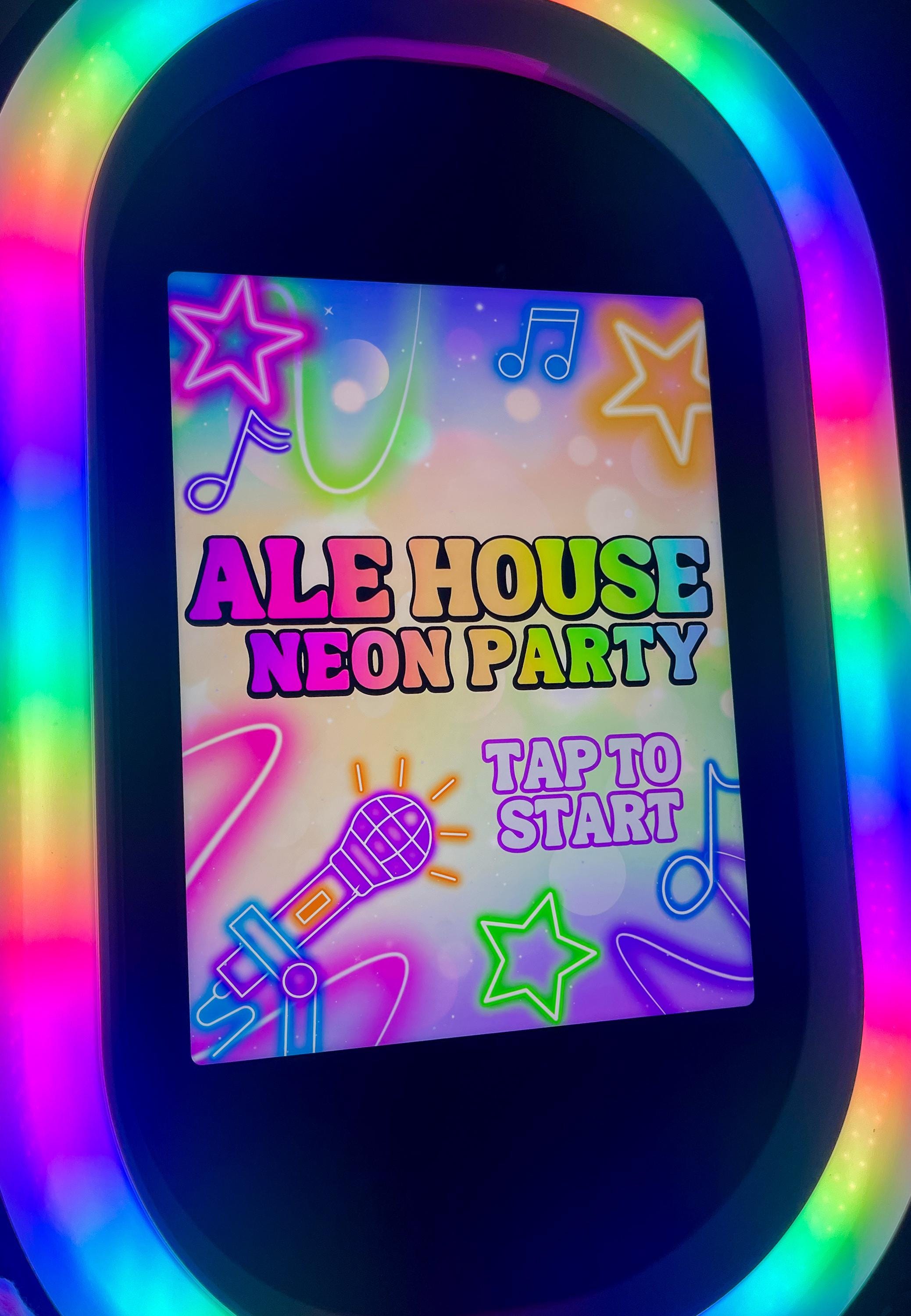 Karaoke Neon Photo Booth Template, Salsa Photo Booth Template, Overlay ...