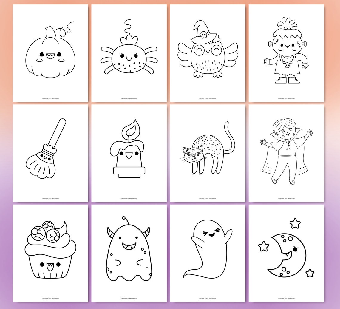 25 Halloween Coloring Page for Kids; Kids Coloring Page; Trick or Treat ...