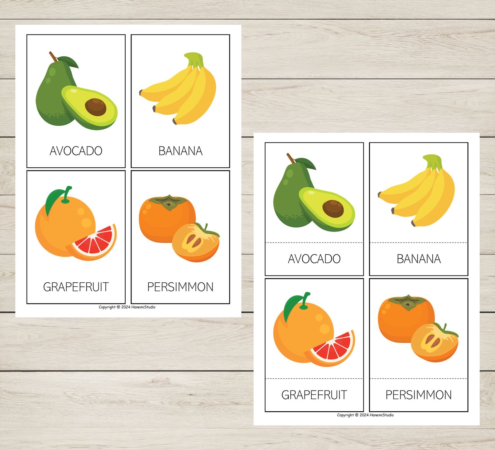 88 Fruits and Vegetables Vocabulary Flashcards; Printable Kids Flash ...
