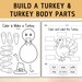 Build a Turkey; Parts of a Turkey Labeling; Cut and Glue a Turkey; Cut ...