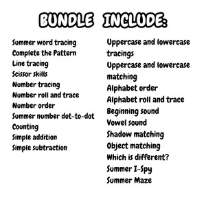 Preschool Learning Bundle; 70 Pages; Prek Workbook; Summer Learning ...