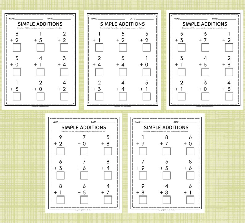 10-simple Addition Worksheets for Preschoolers Addition Worksheets Math ...