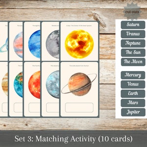 35 Planet and Solar System Flash Cards; Planets Flashcards; Solar ...