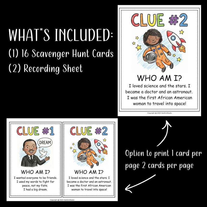 Black History Month Scavenger Hunt; Printable Black History Month ...