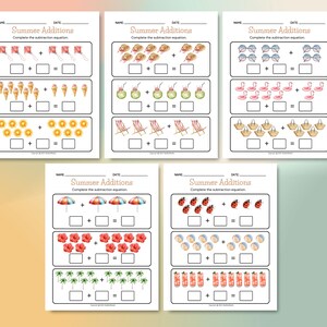 15-simple Summer Addition Worksheets for Preschoolers and ...