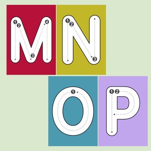 26 Alphabet Tracing Cards Upper Case Letters; Flash Cards; Handwriting ...