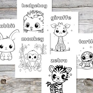 30 Animal Coloring Page for Kids; Printable Coloring Book; Kids ...