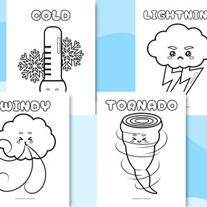 13 Printable Weather Coloring Pages for Kids; Coloring Book for Kids ...