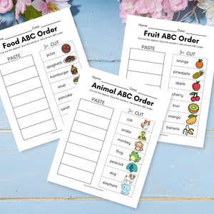 15-page ABC Order Worksheets for Ages 5-7; Printable Worksheets ...