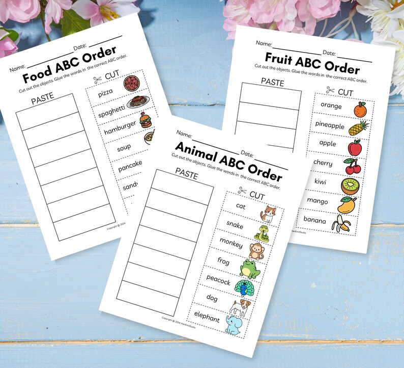15-page ABC Order Worksheets for Ages 5-7, Printable Worksheets ...