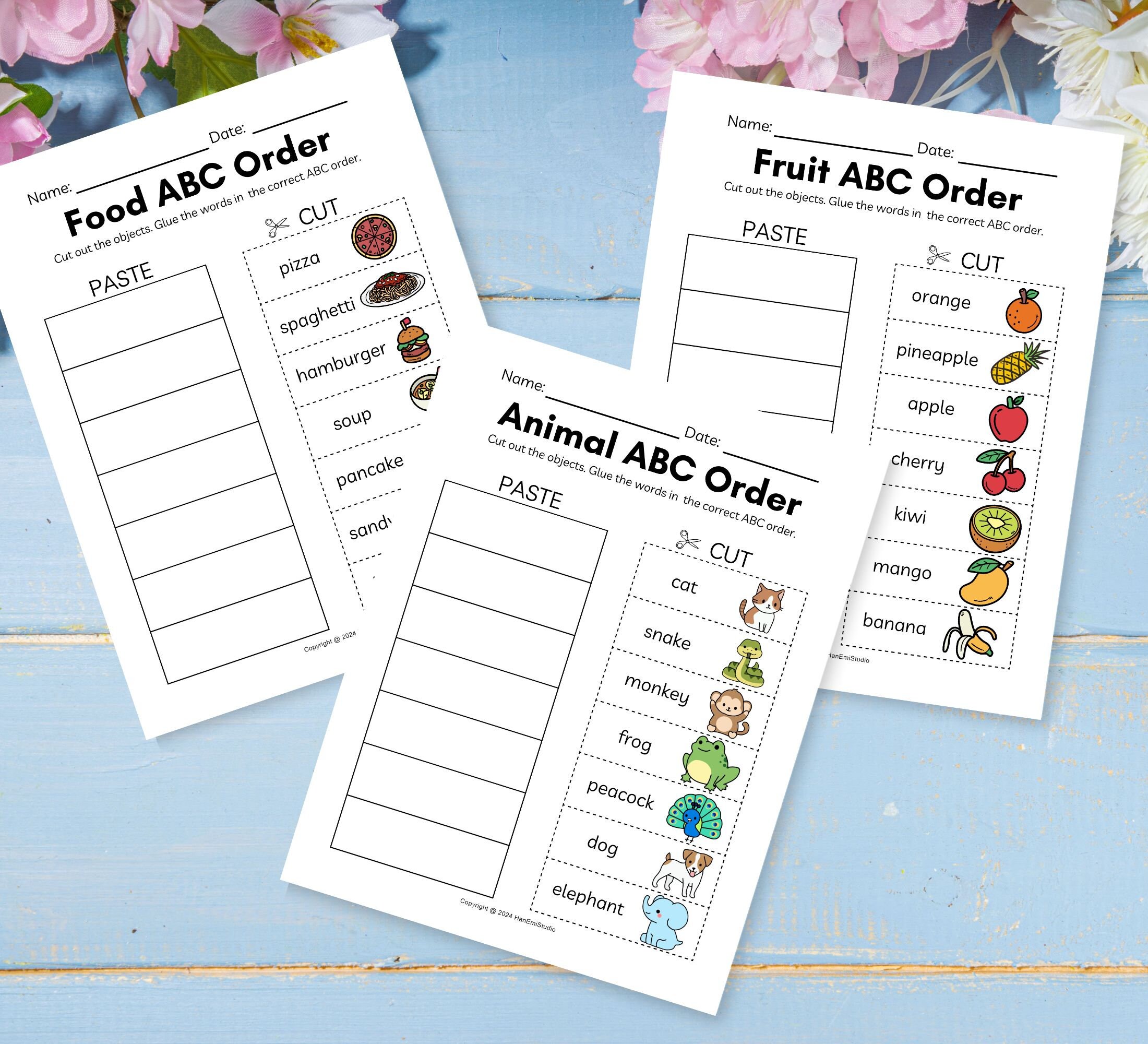 15-page ABC Order Worksheets for Ages 5-7; Printable Worksheets ...