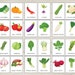 88 Fruits and Vegetables Vocabulary Flashcards; Printable Kids Flash ...