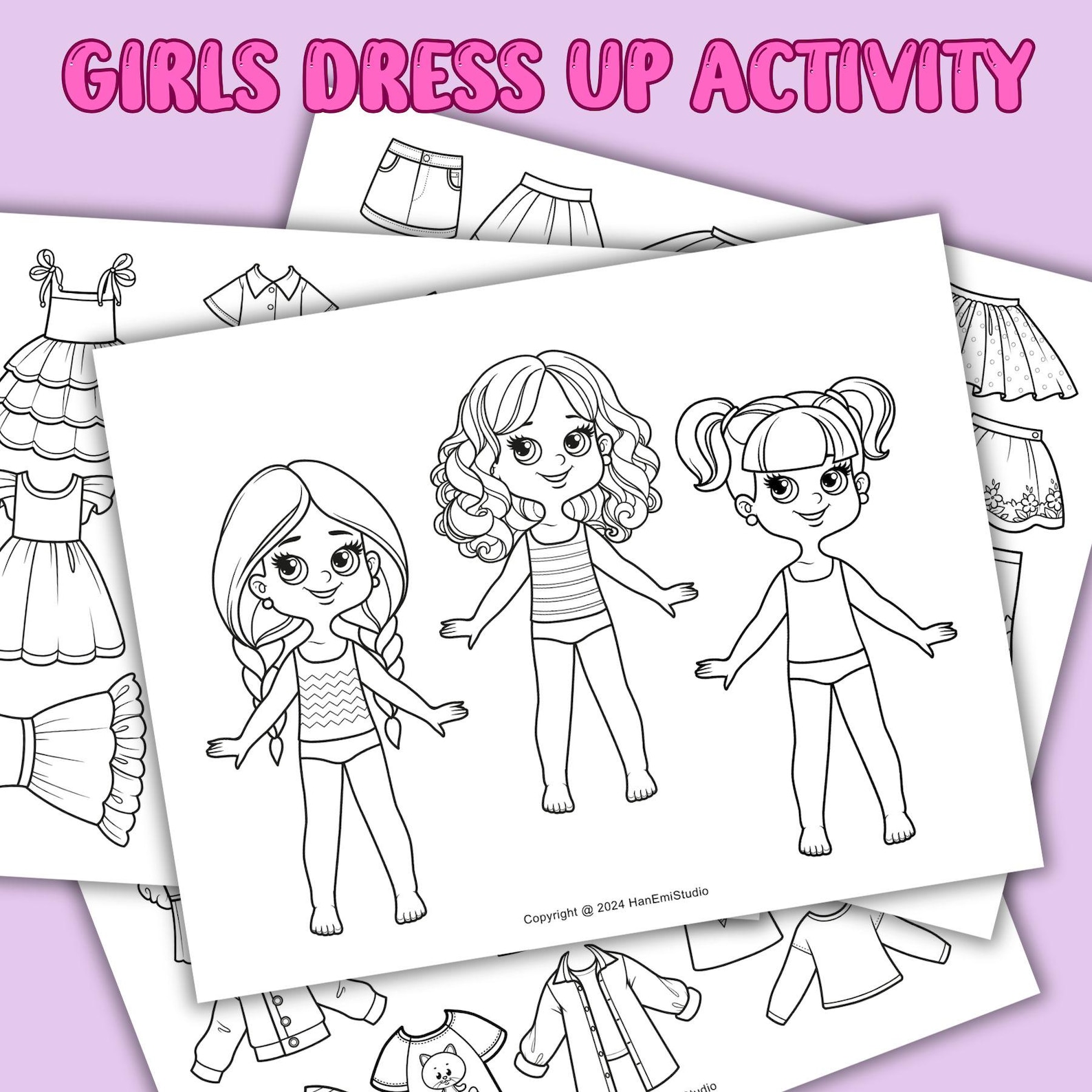 Printable Dress up Activity; Printable Paper Doll; Fashion Paper Dolls ...