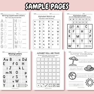 Preschool Learning Bundle; 70 Pages; Prek Workbook; Summer Learning ...