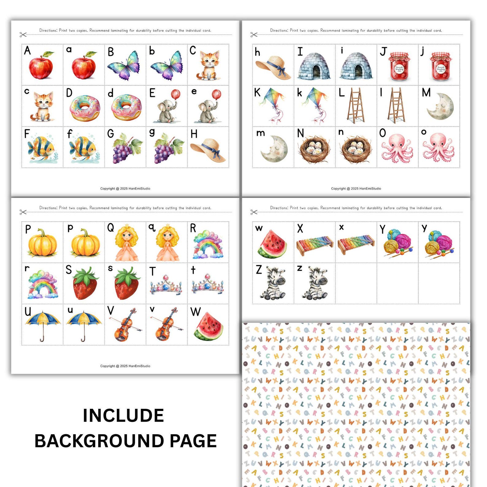Alphabet Match Memory Game; Alphabet Matching Cards; Letters Memory ...