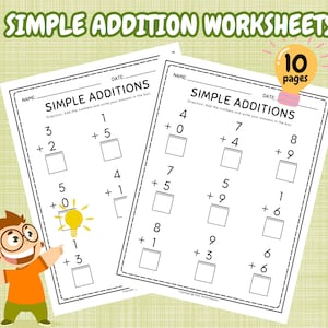 10-simple Addition Worksheets for Preschoolers Addition Worksheets Math ...