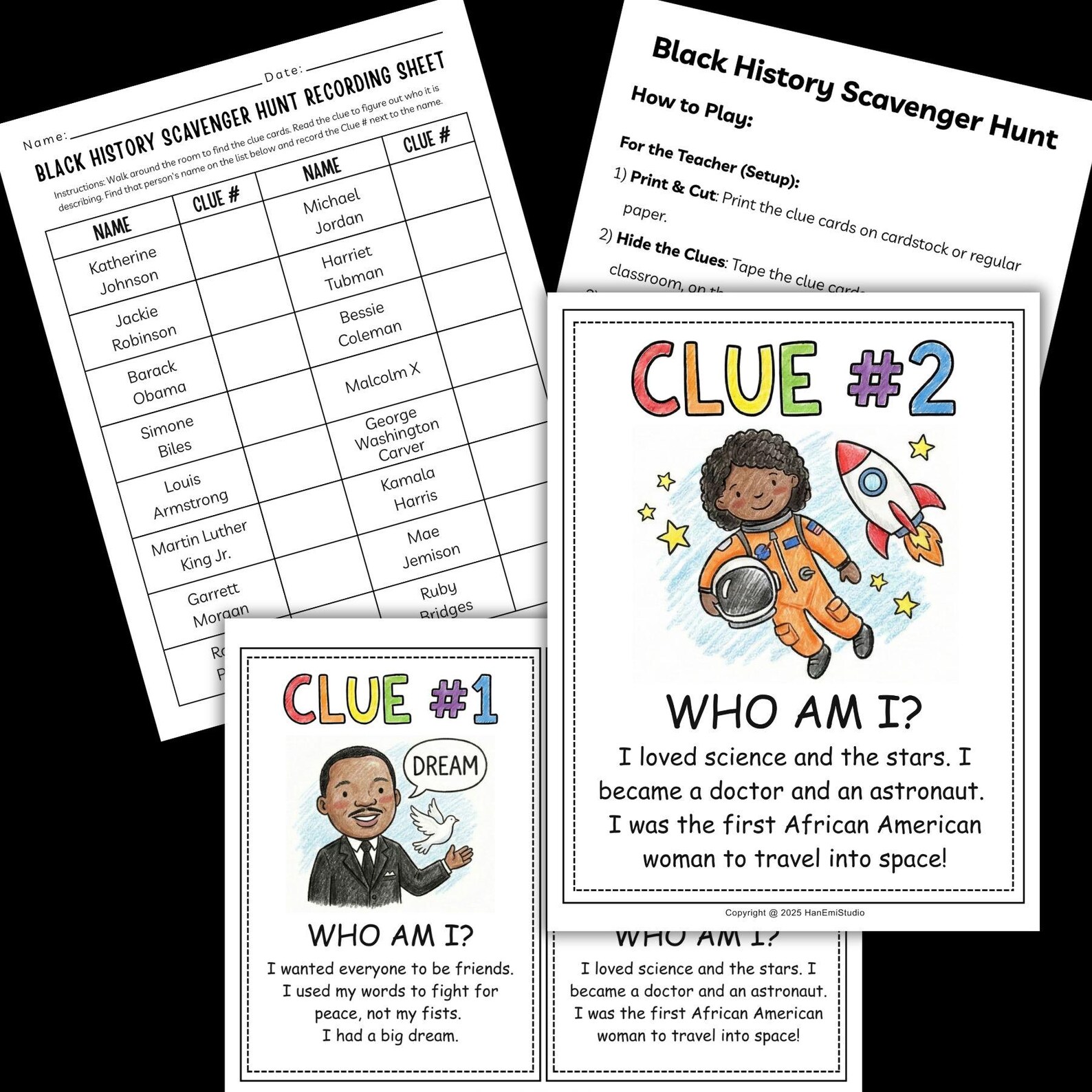 Black History Month Scavenger Hunt; Printable Black History Month ...