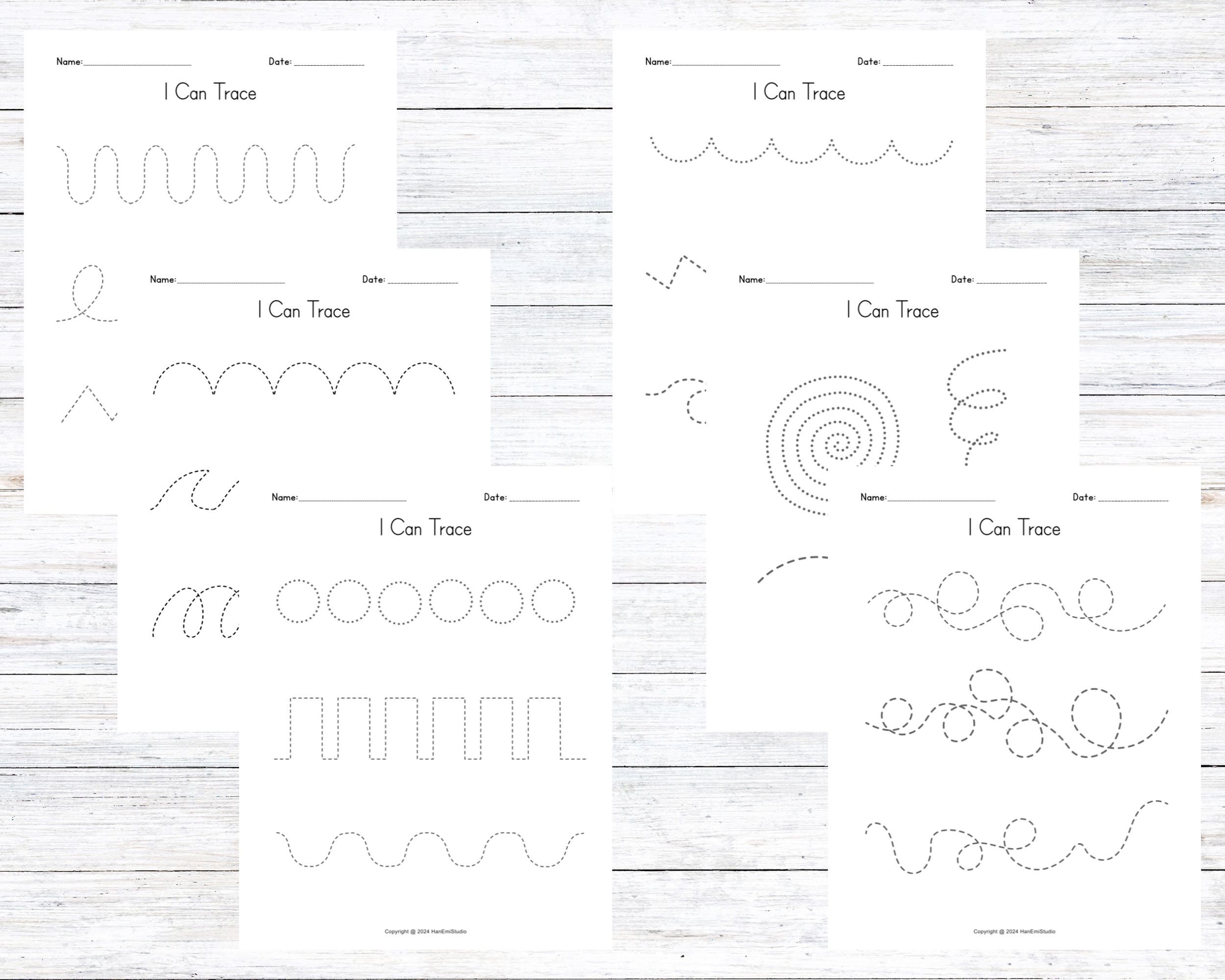 90 Page Tracing Worksheets for Ages 5-7 preschool, Kindergarten, 1st ...