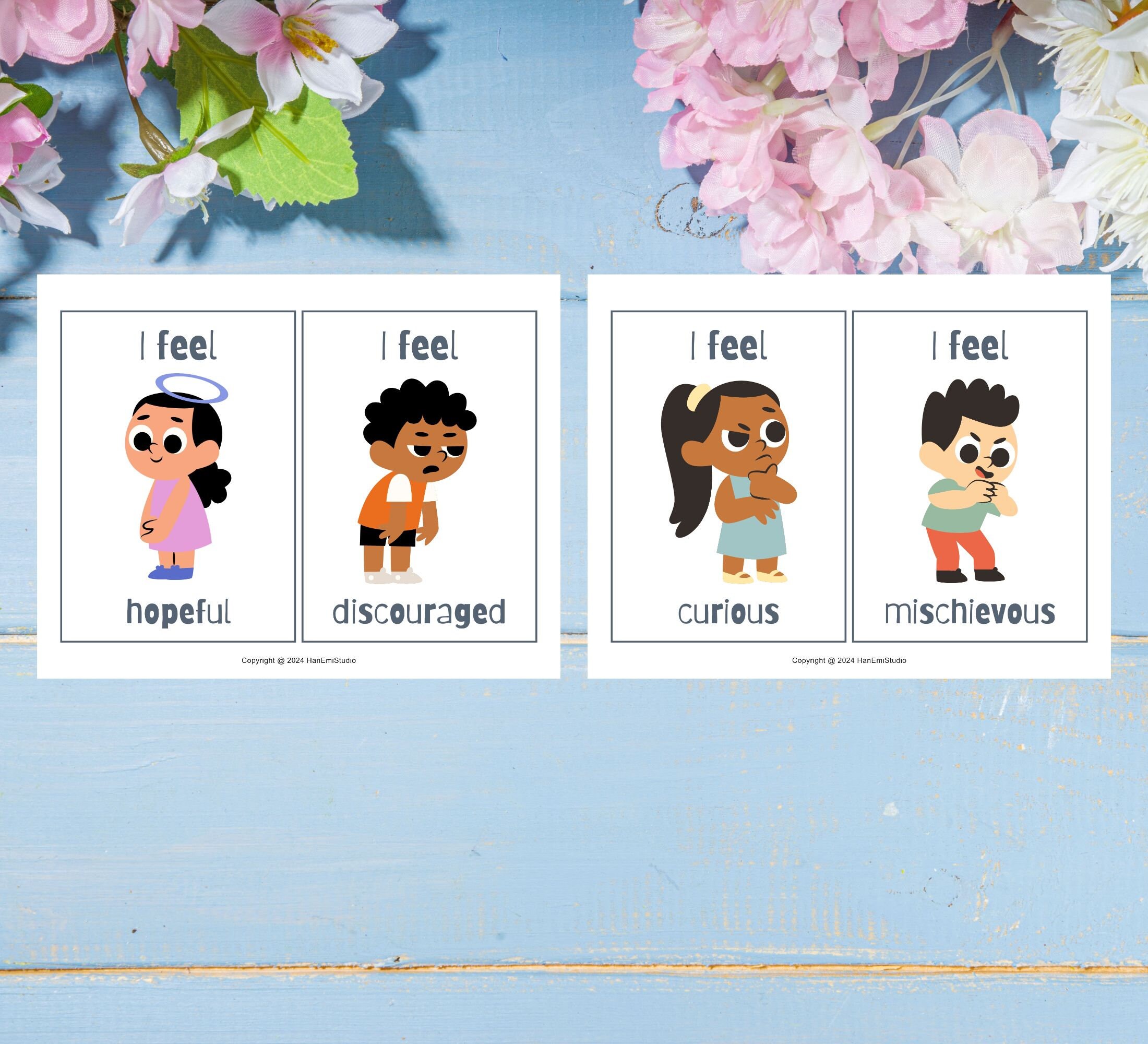 28 Emotion Flashcards for Kids Learn Emotions Printable Flashcards ...