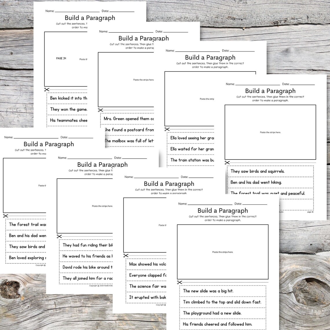 40-page Build a Simple Paragraph Worksheet; Fix the Sentence; Sentence ...