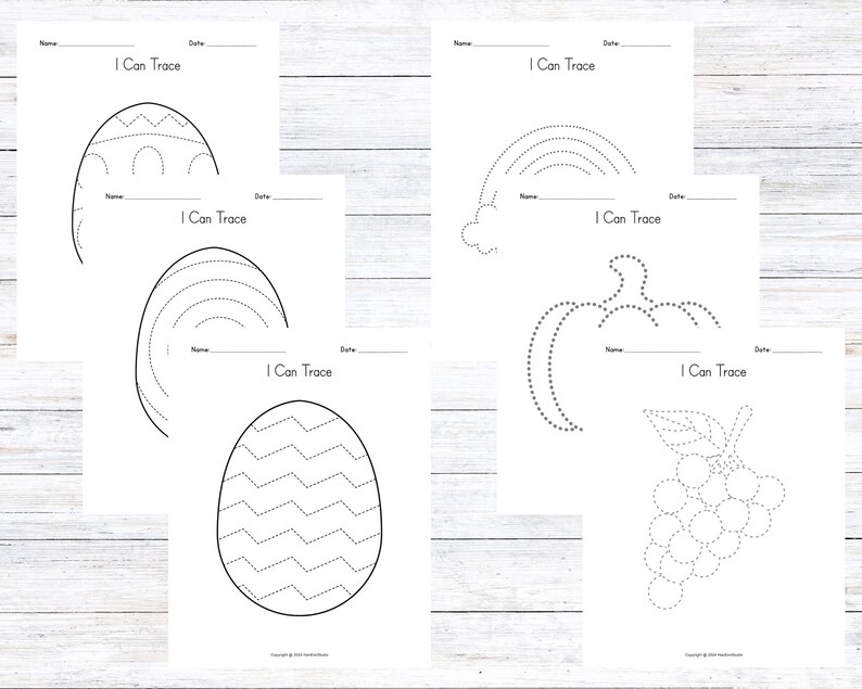 90 Page Tracing Worksheets for Ages 5-7; Tracing Practice Sheets ...