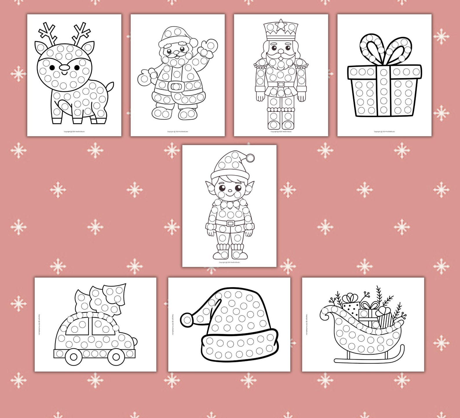 20 Christmas Dot Marker Worksheets; Dot a Dot Pages; Winter Dot Marker ...