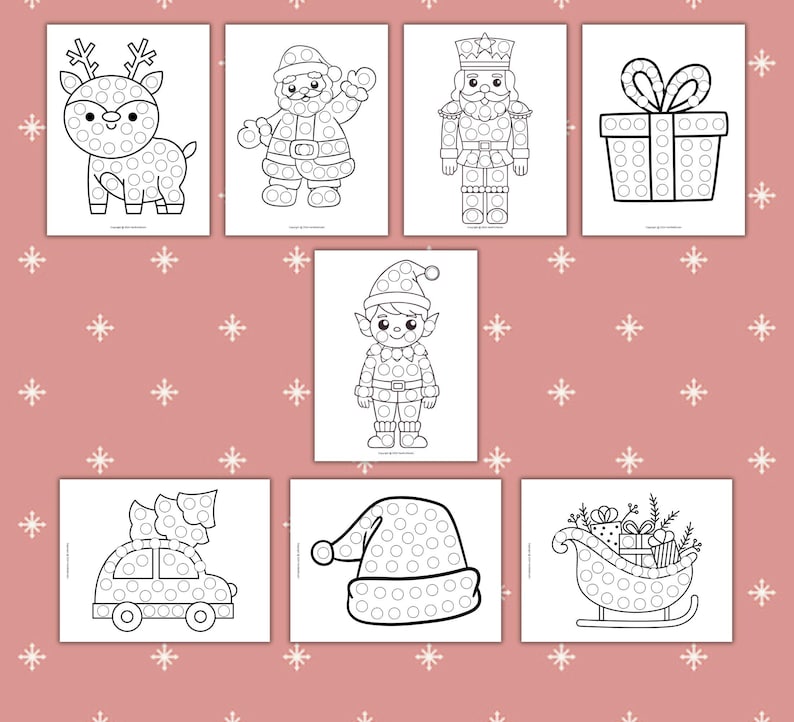 20 Christmas Dot Marker Worksheets; Dot a Dot Pages; Winter Dot Marker ...
