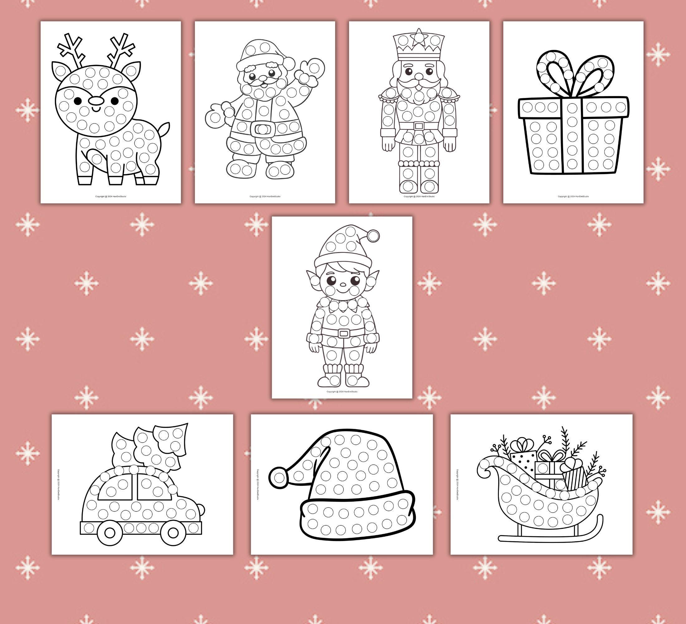 20 Christmas Dot Marker Worksheets; Dot a Dot Pages; Winter Dot Marker ...