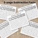 10- Page Roll and Read Addition and Subtraction Math Facts; Math Games ...