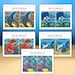 10 Sea Animal Spot the Difference Worksheets Difficult Version for Kids ...