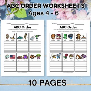 10-page ABC Order Worksheets for Ages 4-6 Printable Worksheets Alphabet ...