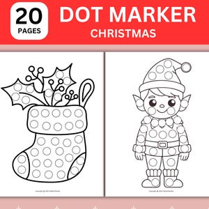 20 Christmas Dot Marker Worksheets; Dot a Dot Pages; Winter Dot Marker ...