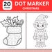 20 Christmas Dot Marker Worksheets; Dot a Dot Pages; Winter Dot Marker ...