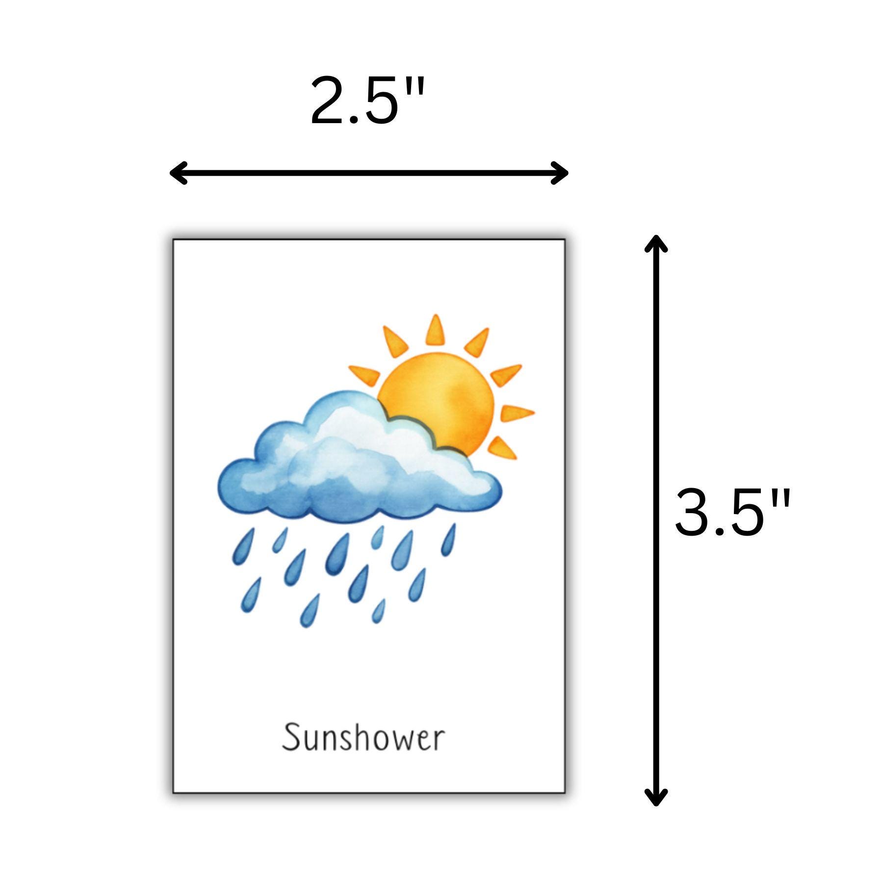 Weather Flashcards Printable; Montessori Nature Study; Weather Study ...