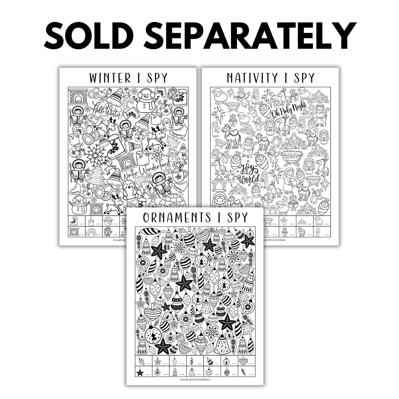 Christmas I Spy Activity; Printable Christmas Games for Kids; Winter I ...