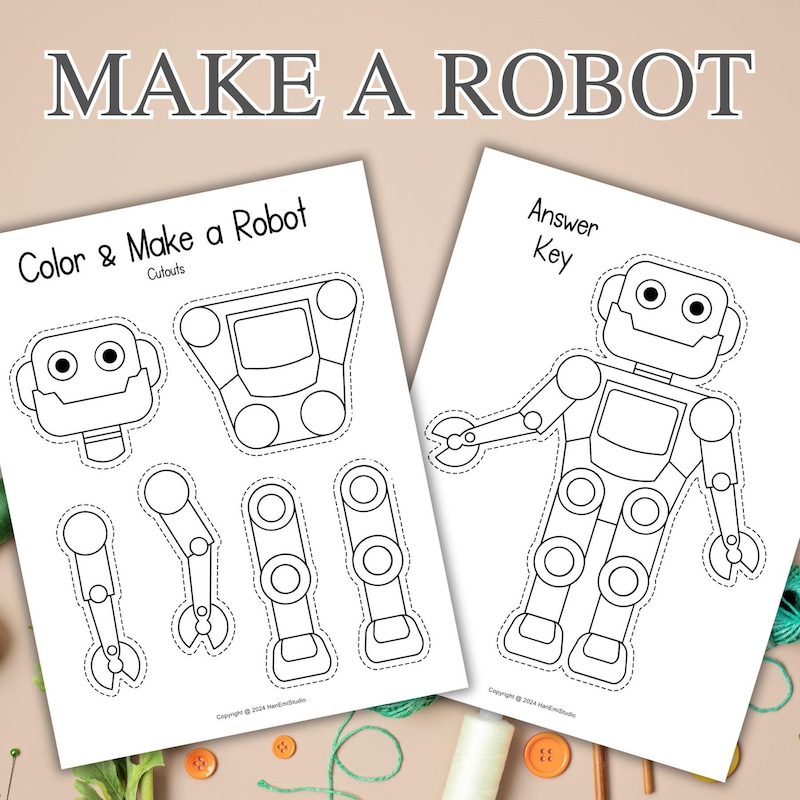 Kids Diy Robot Craft Kit - Etsy