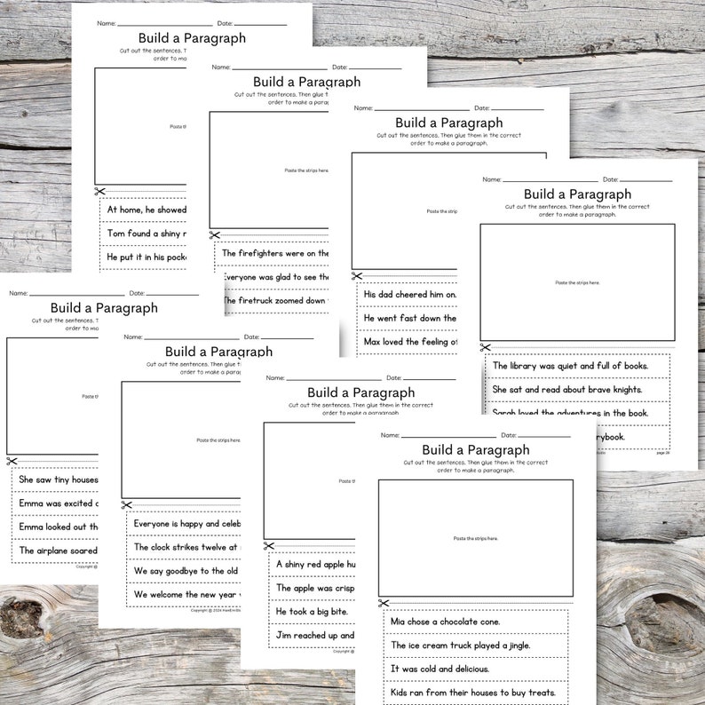 40-page Build a Simple Paragraph Worksheet; Fix the Sentence; Sentence ...