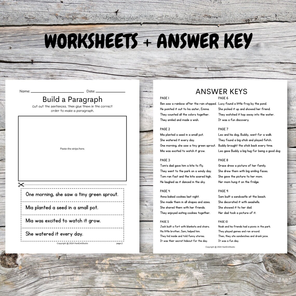 40-page Build a Simple Paragraph Worksheet; Fix the Sentence; Sentence ...