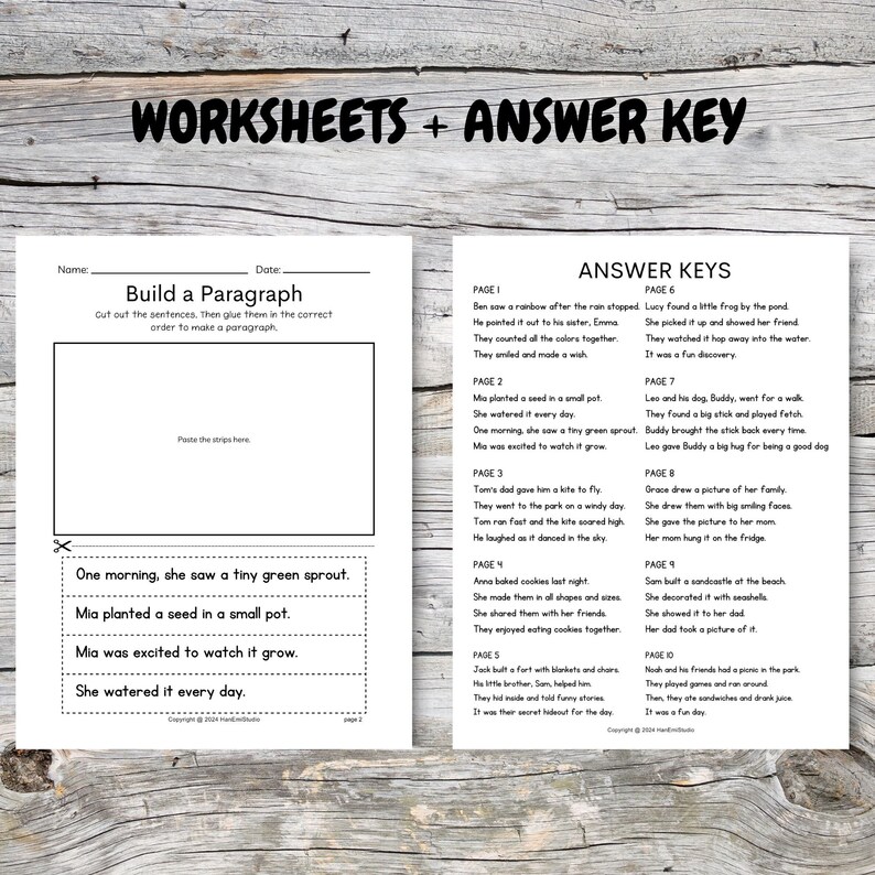 40-page Build a Simple Paragraph Worksheet; Fix the Sentence; Sentence ...